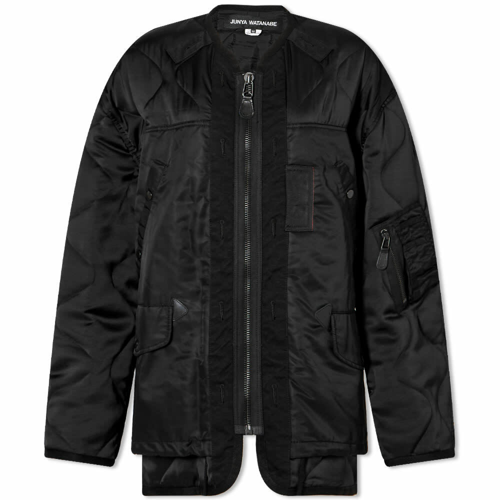 Junya Watanabe Women's Quilted Bomber Jacket in Black Junya Watanabe
