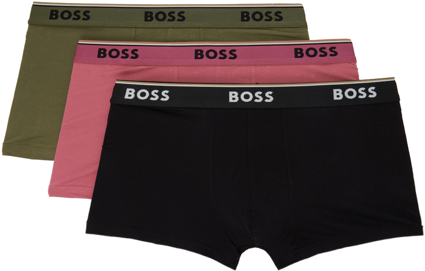 Boss Three-Pack Multicolor Stretch Boxers BOSS