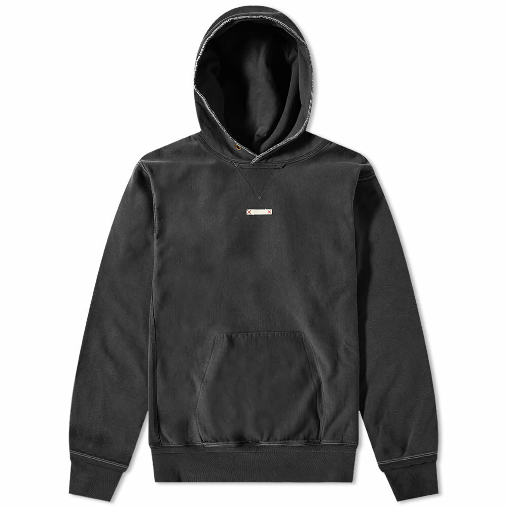 Maison Margiela Men's Name Tag Hoody in Black Maison Margiela