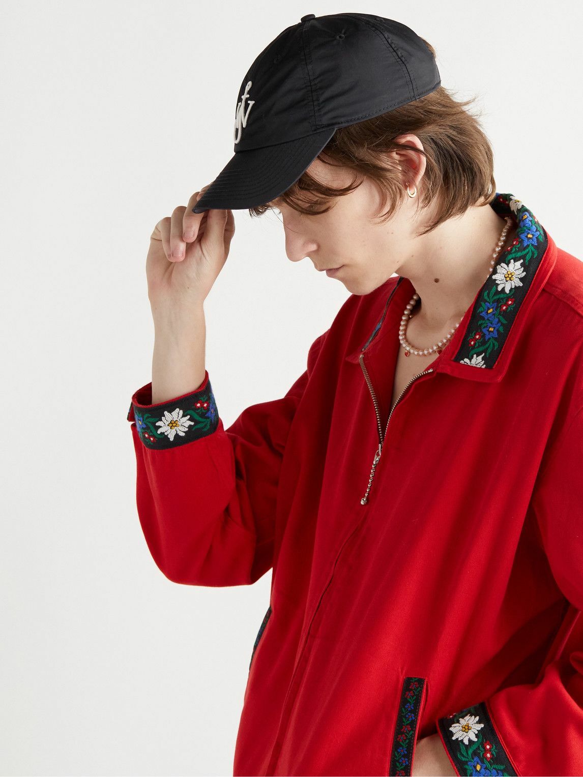 JW Anderson - Logo-Embroidered Shell Baseball Cap JW Anderson