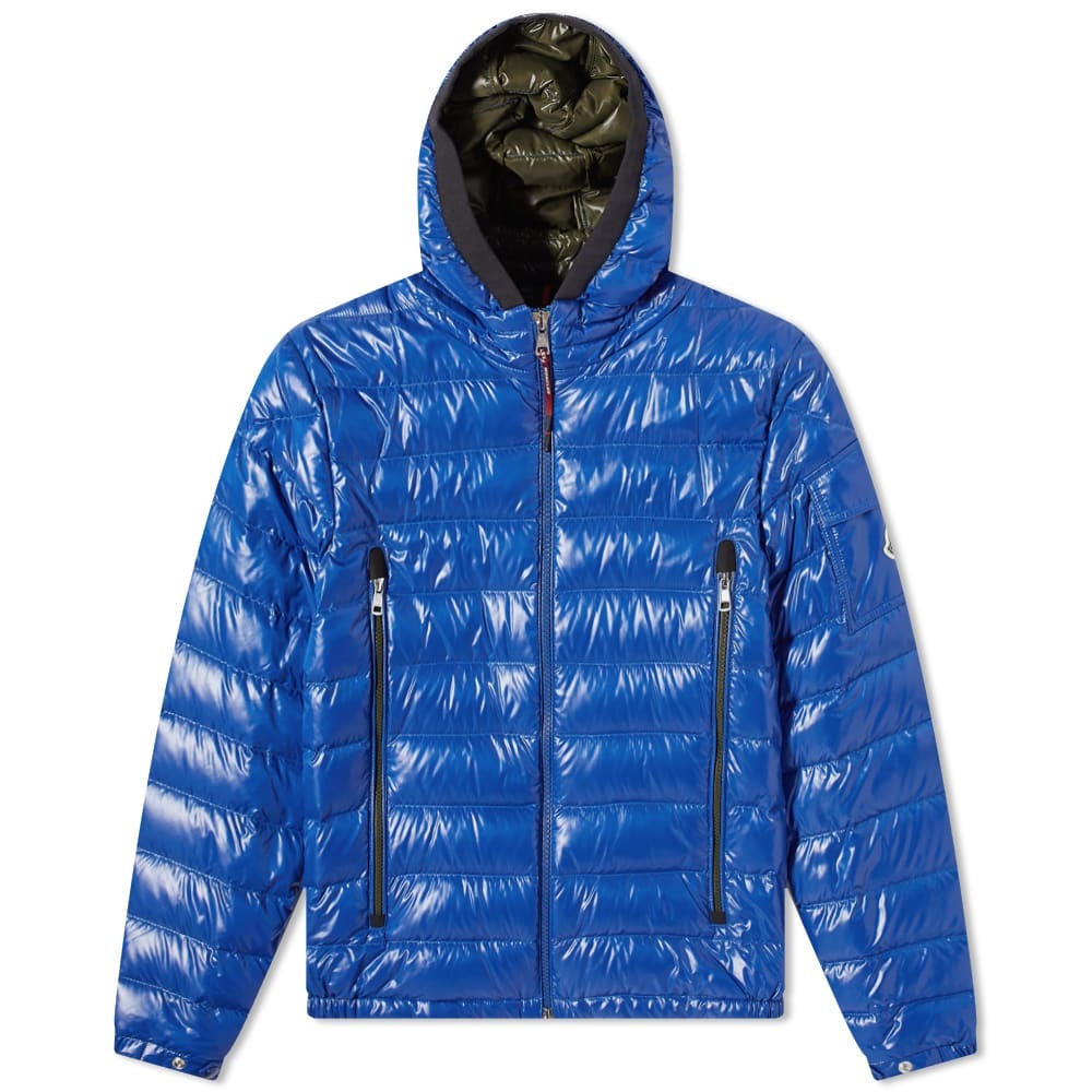 Moncler Men's Galion Hooded Down Jacket in Blue Moncler