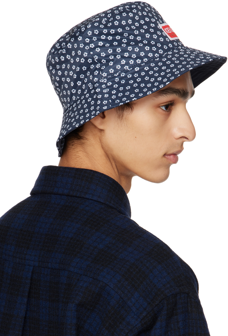 Kenzo Navy Kenzo Paris Sakura Flower Reversible Bucket Hat Kenzo