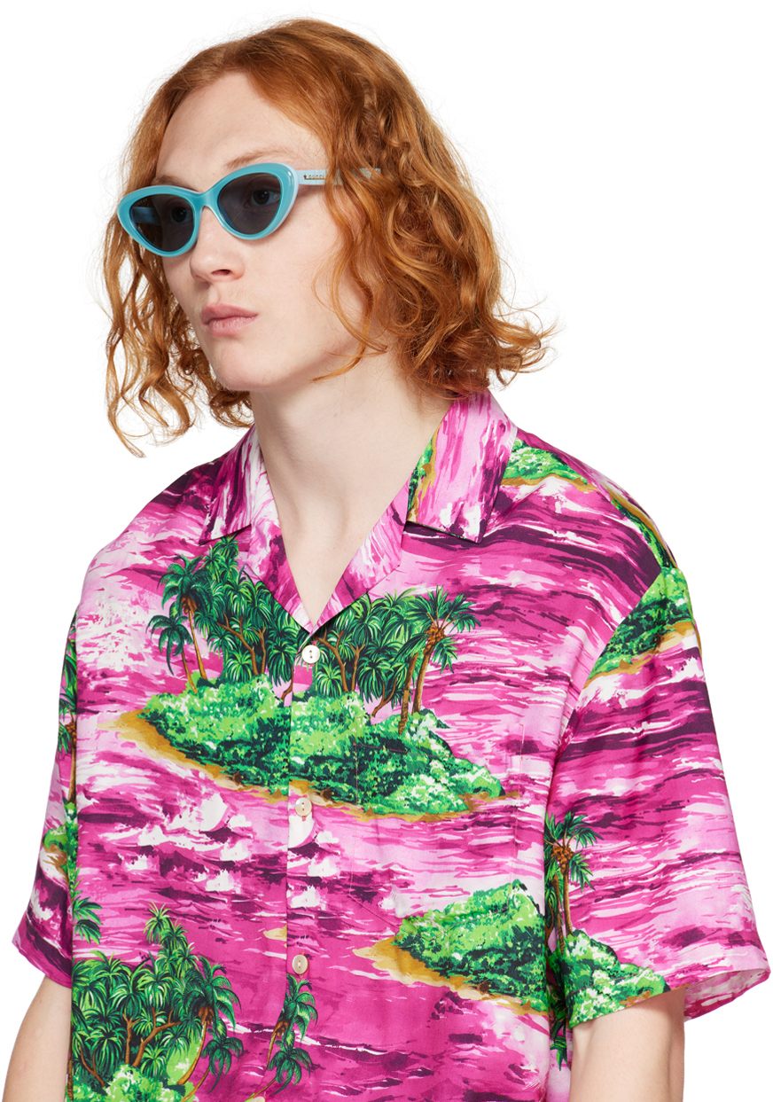 Gucci Blue Cat Eye Sunglasses Gucci
