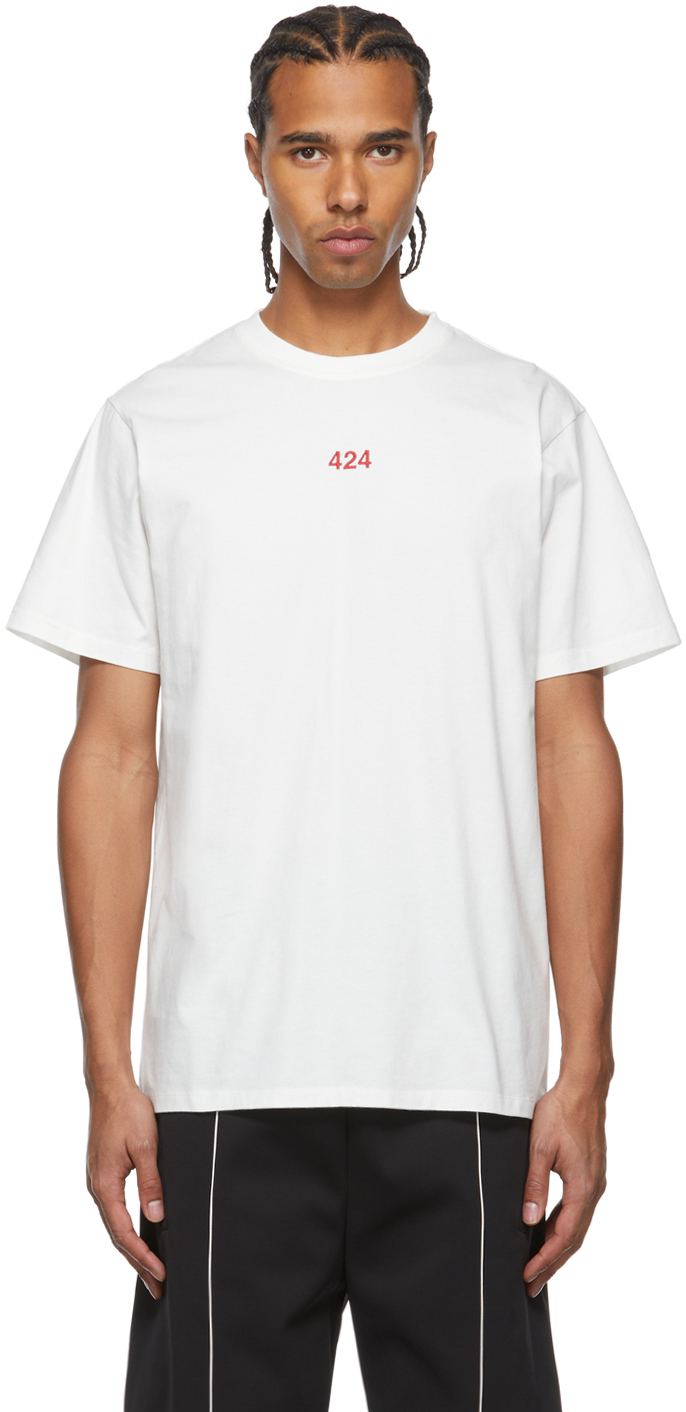 424 White Logo Alias T-Shirt 424