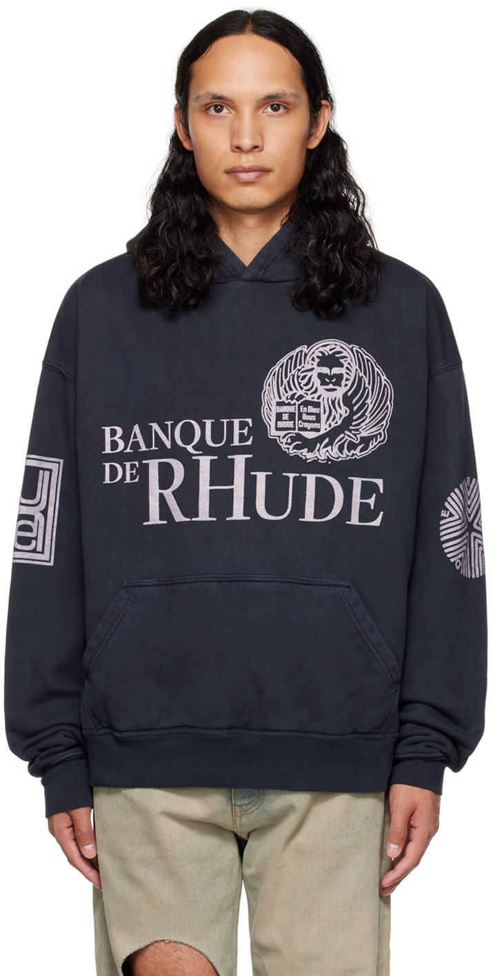 Rhude Black 'Banque De Rhude' Hoodie Rhude