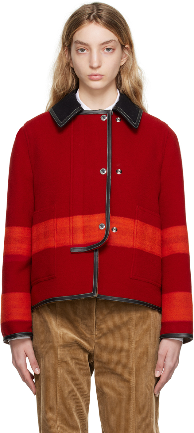 Burberry Red Striped Jacket Burberry