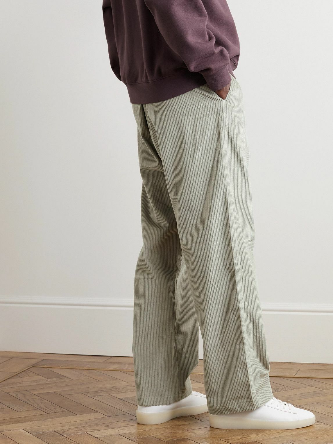 FEAR OF GOD ESSENTIALS - Logo-Appliquéd Cotton-Corduroy Drawstring ...