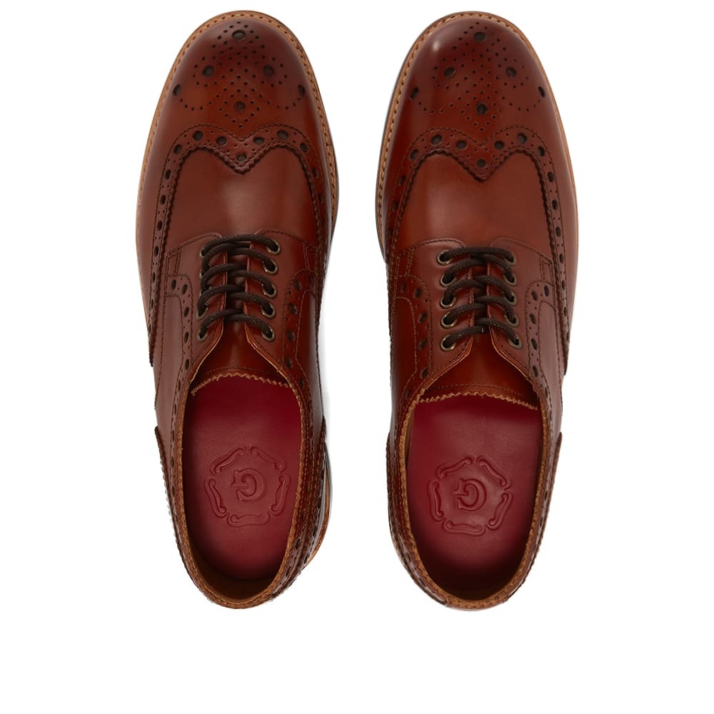 Grenson Men's Archie C Brogue in Tan Hand Painted Grenson