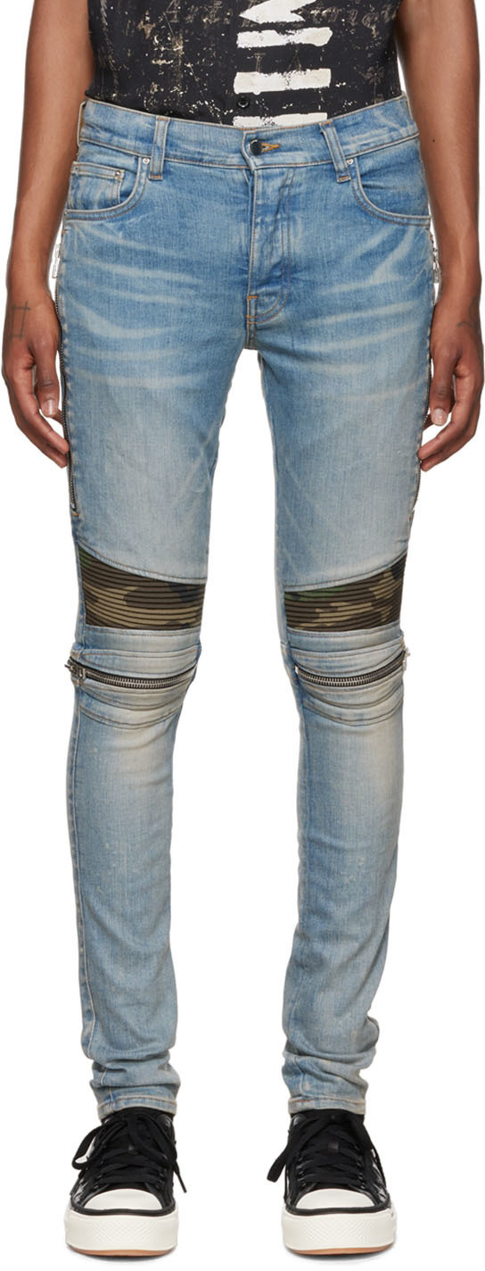 AMIRI Blue MX2 Camo Jeans Amiri
