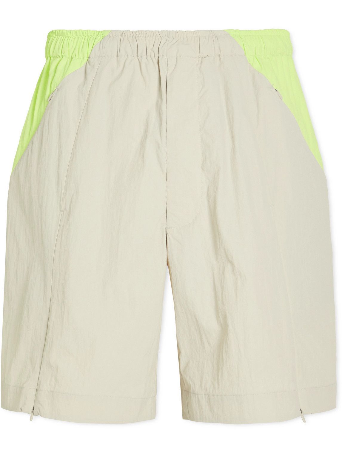 Y-3 - Wide-Leg Two-Tone Shell Shorts - Neutrals Y-3