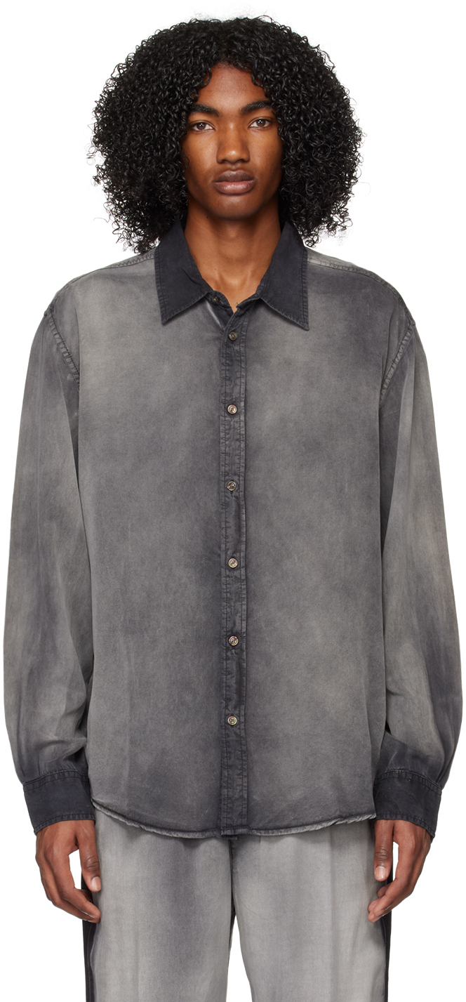Diesel Gray S-Umbe-Treat Shirt Diesel