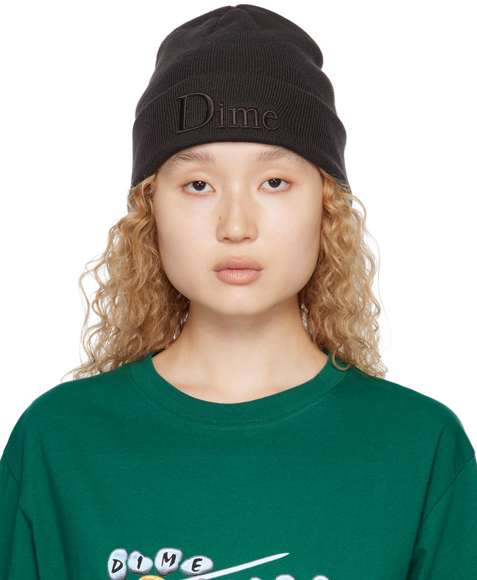 Dime Brown Classic 3D Beanie Dime