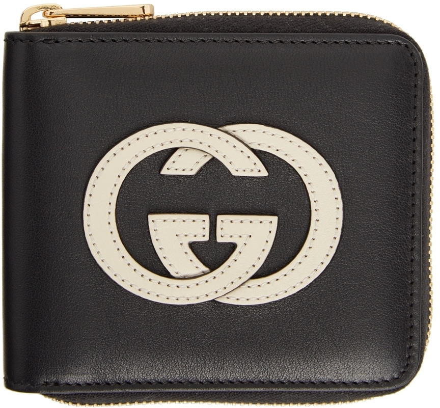 Gucci Black & Off-White GG Coin Wallet Gucci