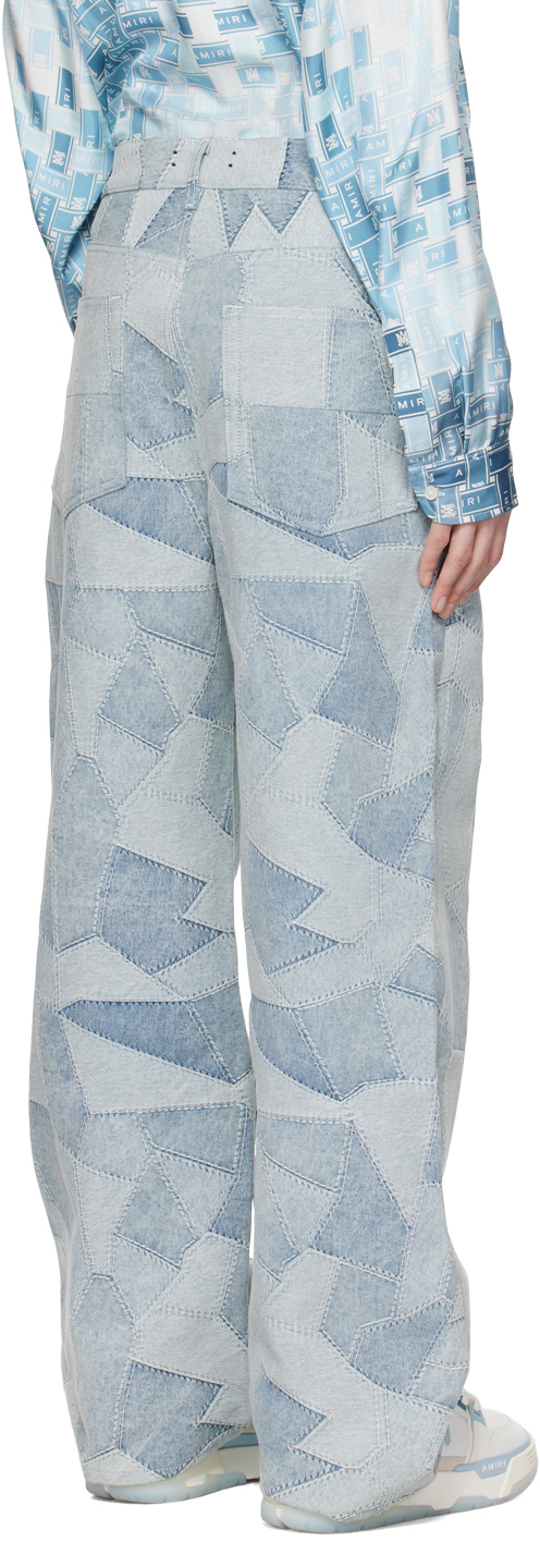 AMIRI Blue Patchwork Jeans Amiri