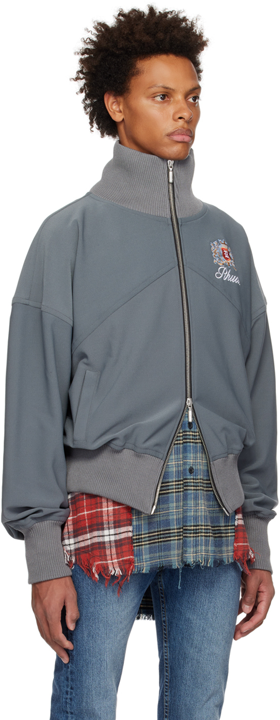 Rhude Gray Brentwood Track Jacket Rhude