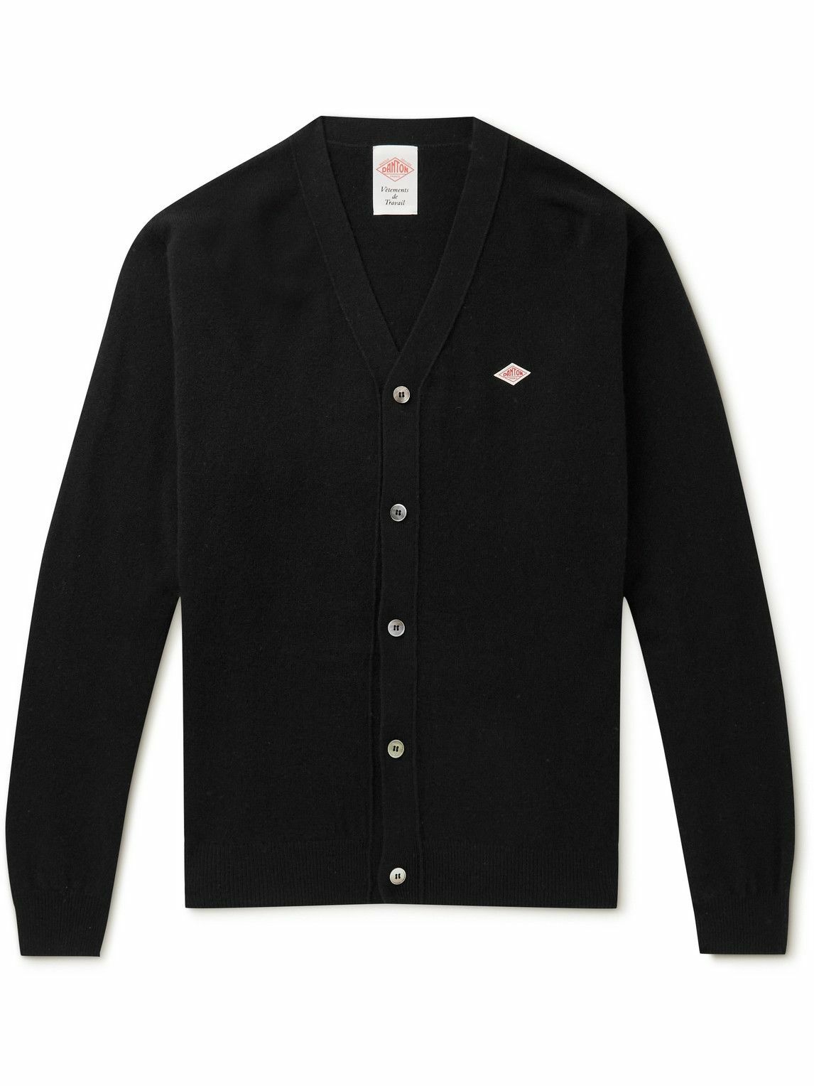 Danton - Logo-Appliquéd Wool Cardigan - Black Danton