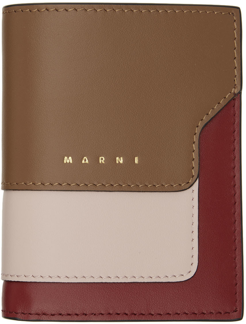 Marni Pink & Burgundy Bi-Fold Wallet Marni