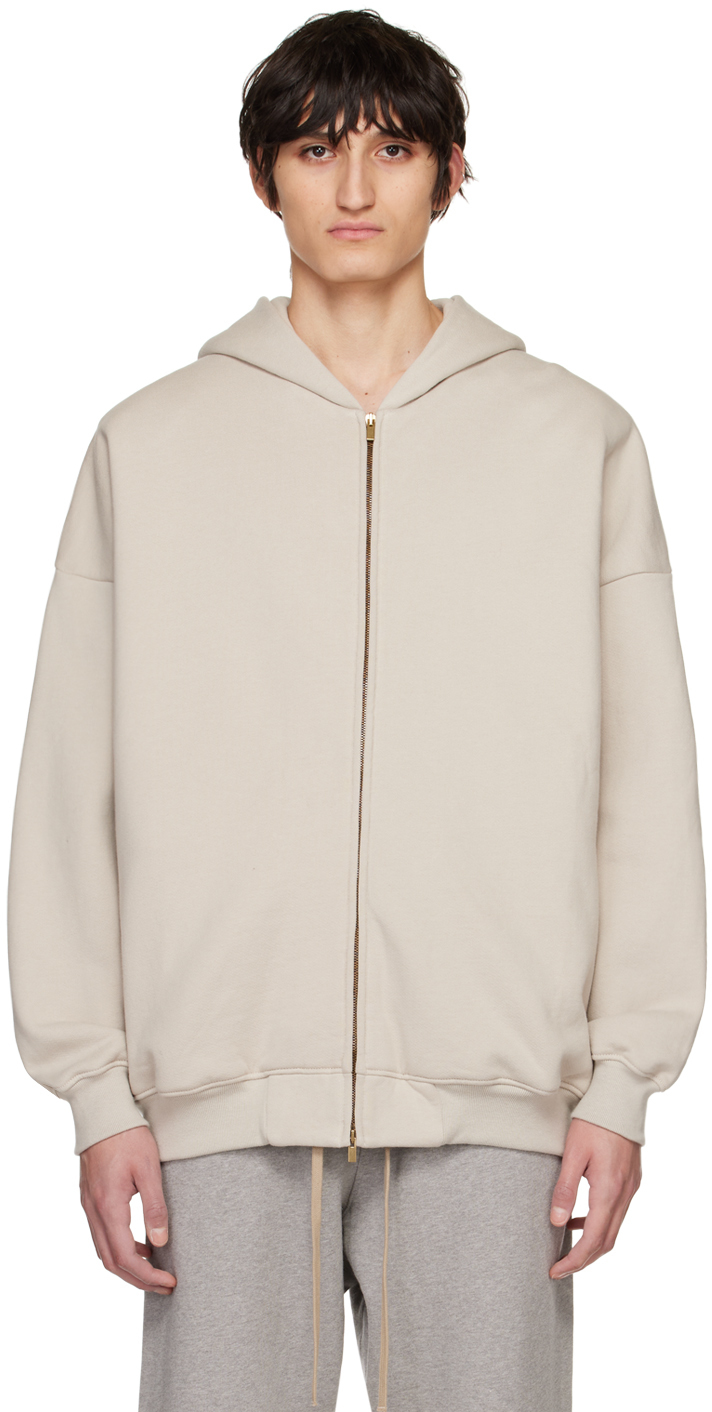 Fear of God Beige Zip Hoodie Fear Of God