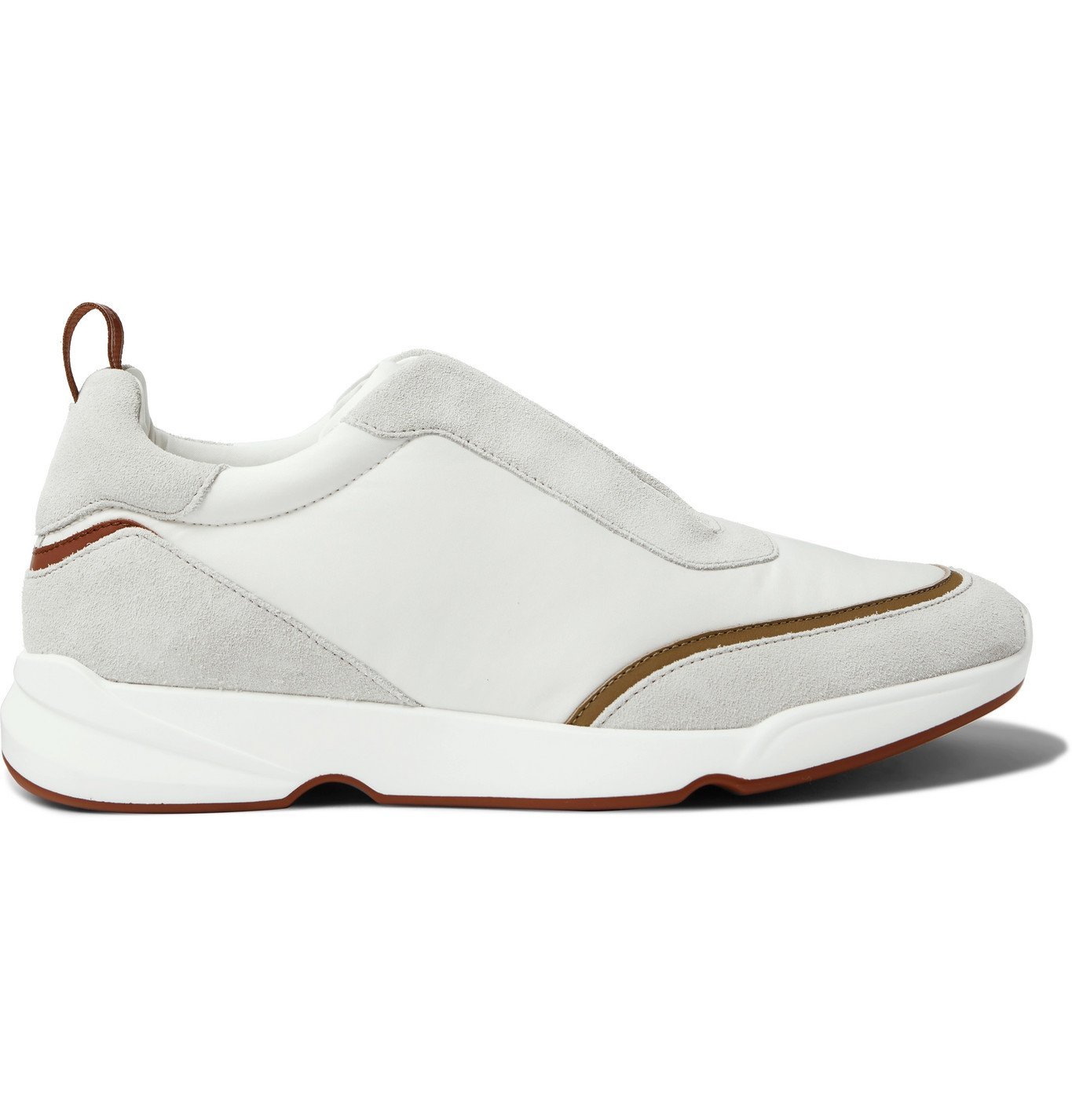 Loro Piana - Modular Walk Leather-Trimmed Canvas and Suede Sneakers ...
