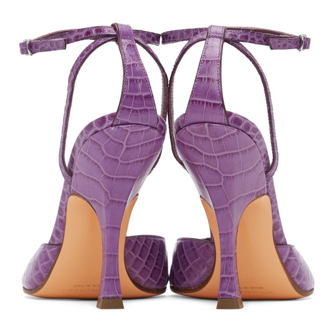 Y/Project Purple Croc Heart Lobster Heels Y/Project
