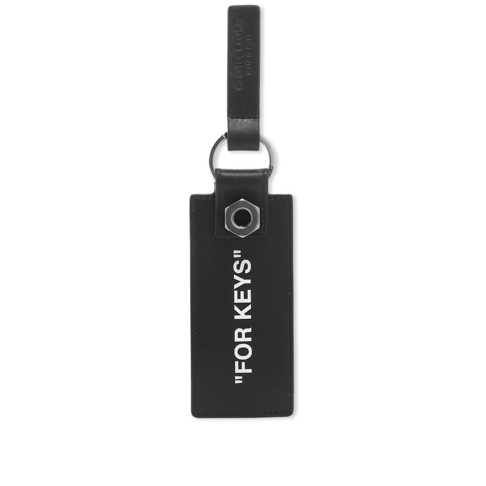 Off-White Calf Skin Quote Key Holder Off-White