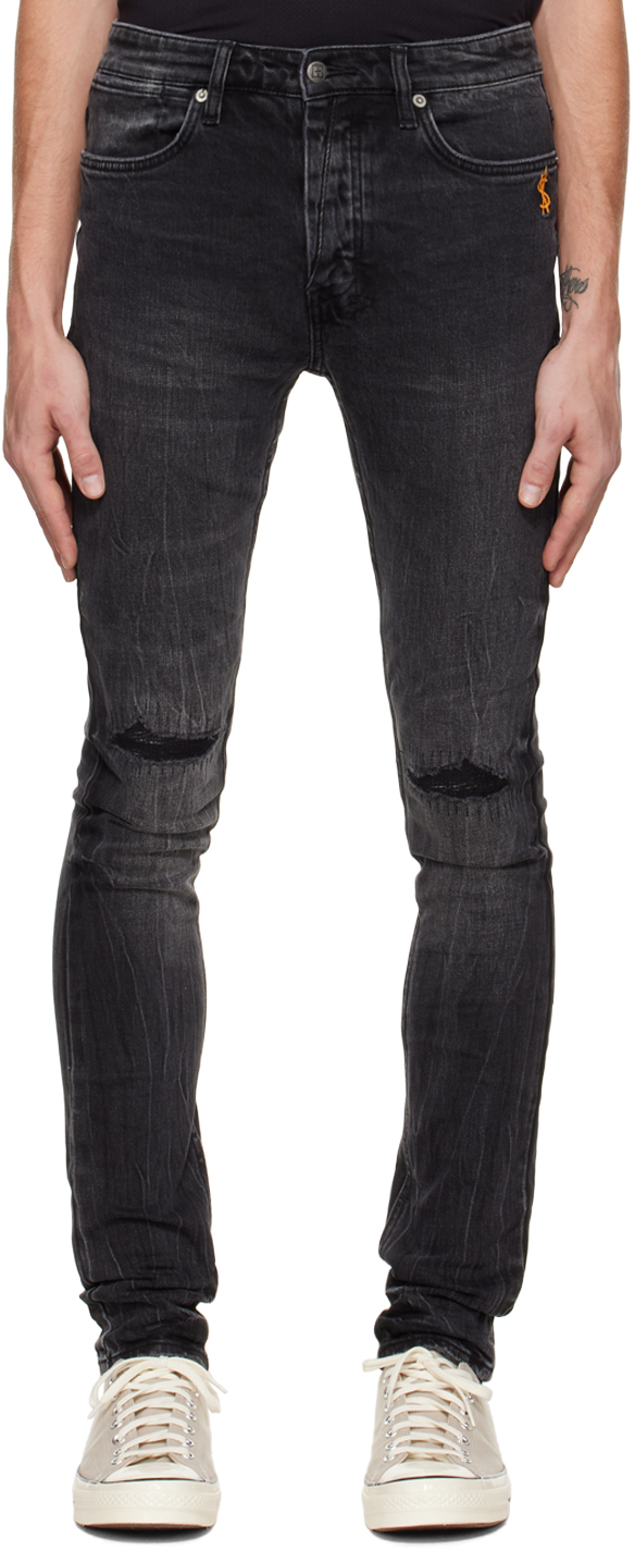 Ksubi Black Van Winkle Sonic Trashed Jeans Ksubi