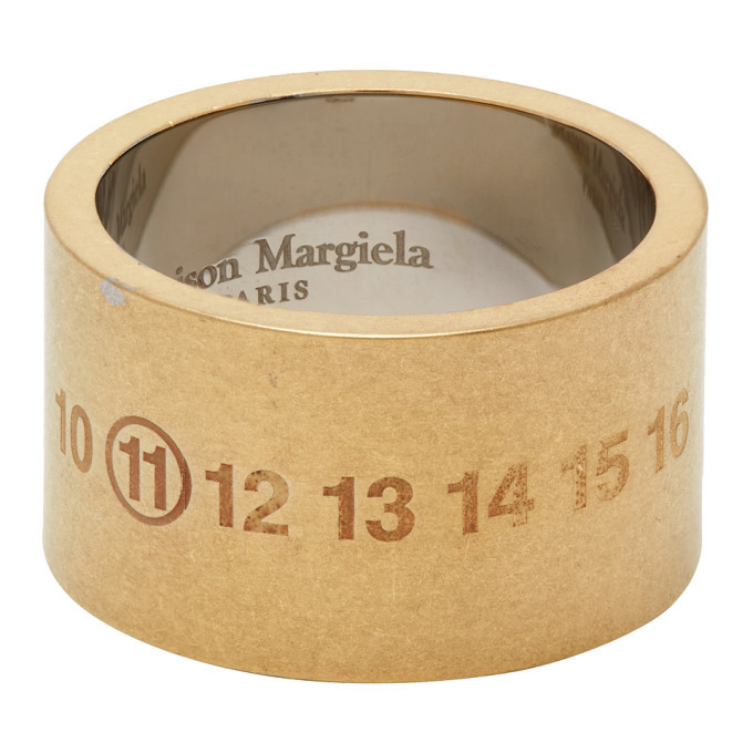 Maison Margiela Gold Chunky Numbers Ring Maison Margiela