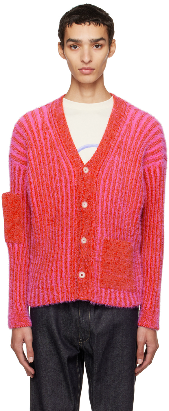 Jacquemus Red & Pink Le Papier 'Le Cardigan Neve' Cardigan Jacquemus