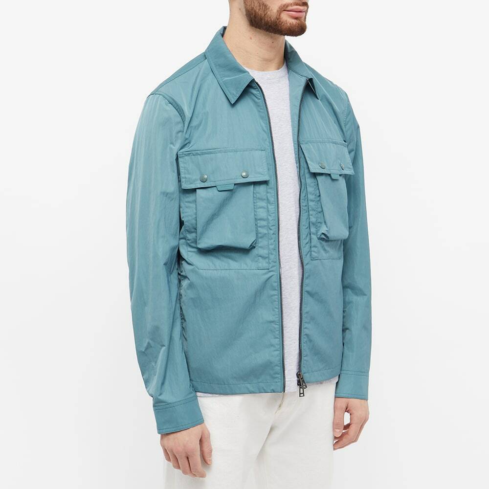 Belstaff Men's Tactical Ripple Shell Overshirt in Faded Teal Belstaff
