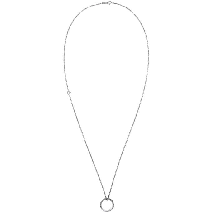 Ugo Cacciatori Silver Tiny Leaves Ring Necklace Ugo Cacciatori