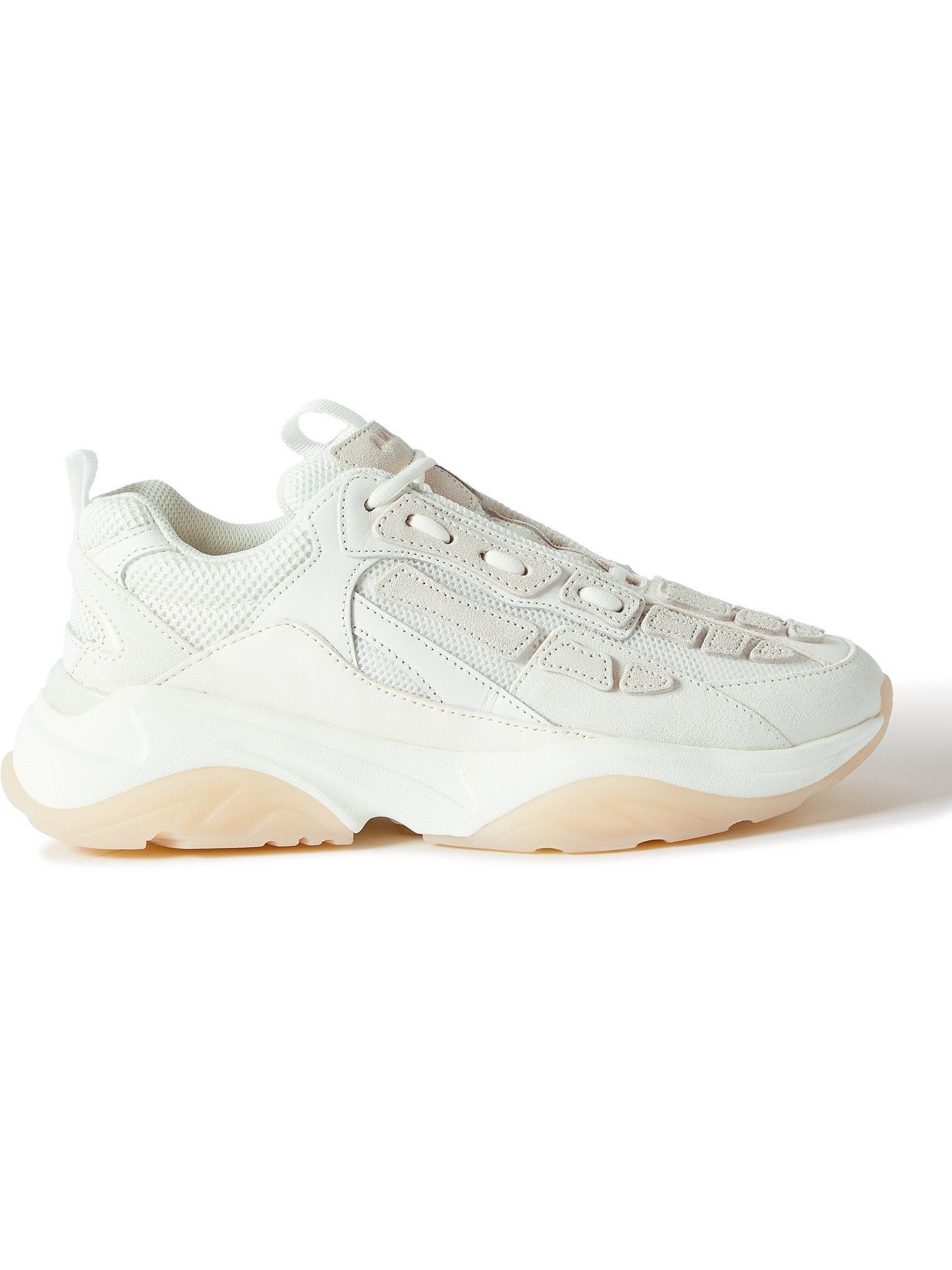 AMIRI - Bone Runner Leather and Suede-Trimmed Mesh Sneakers - White Amiri