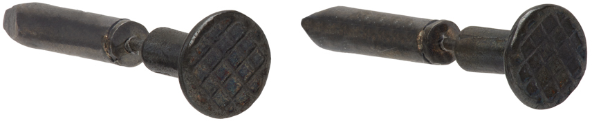 Guidi Silver Nail Earrings Guidi