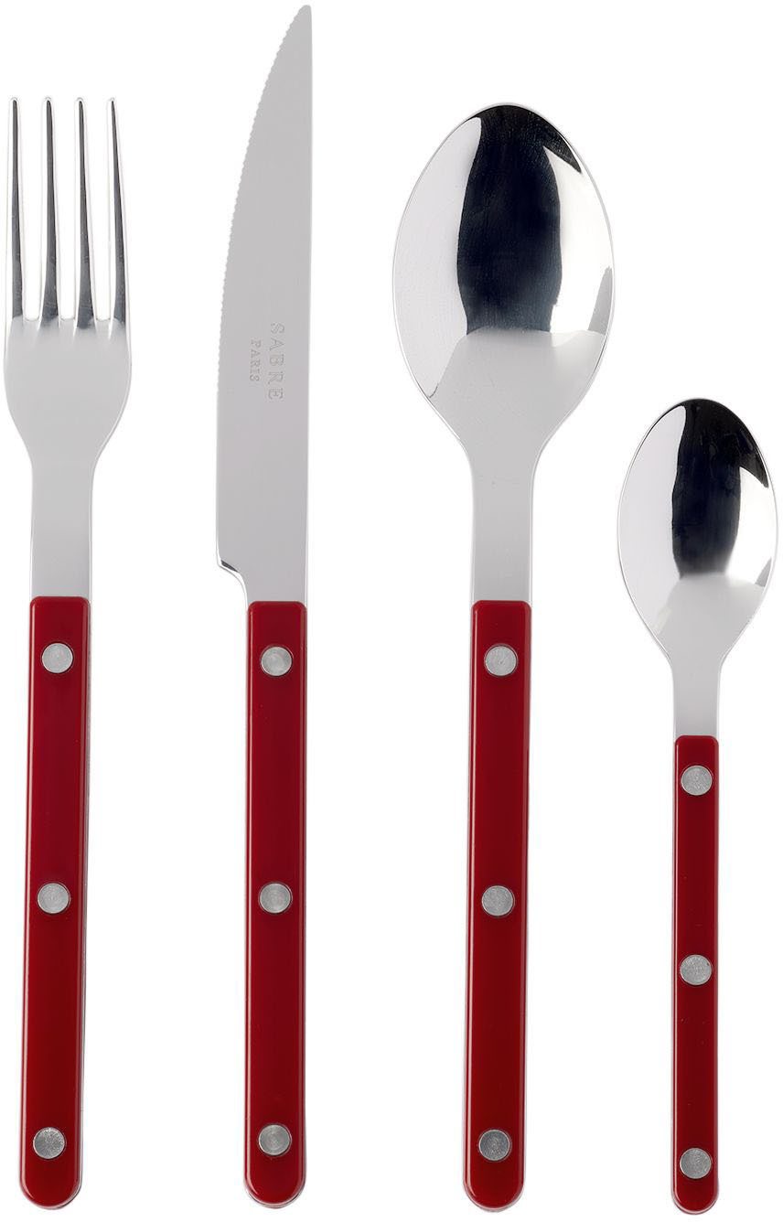 Sabre Red Shiny Cutlery Set Sabre