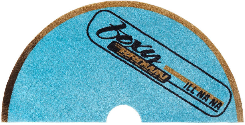 Curves by Sean Brown Blue Half-Disc Floor Mat Curves by Sean Brown