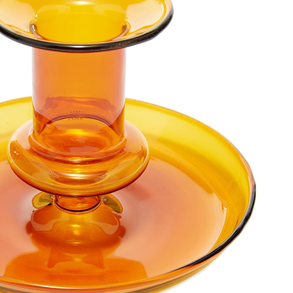 HAY Flare Candle Holder in Amber HAY