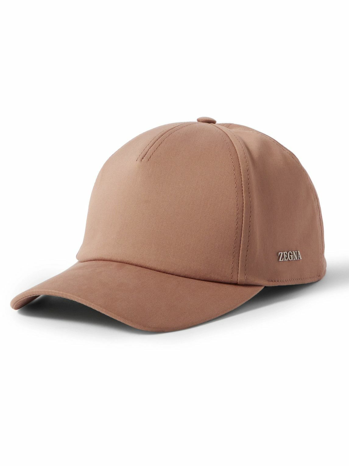 Zegna - Logo-Appliquéd Cotton-Blend Twill Baseball Cap - Neutrals Zegna