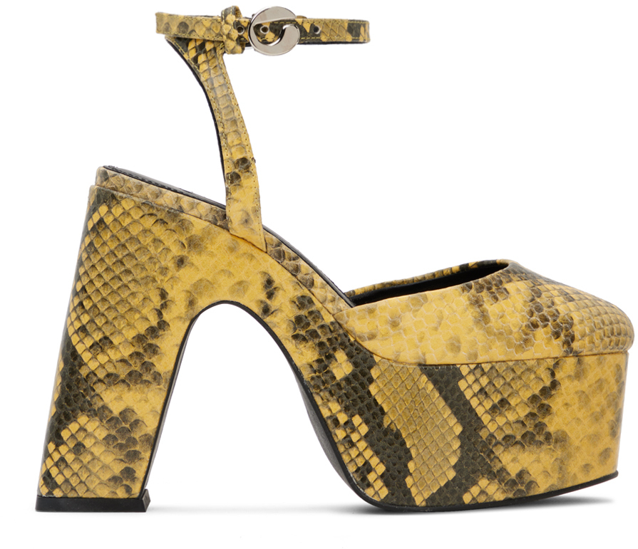 Coperni Yellow Bridge Heels Coperni