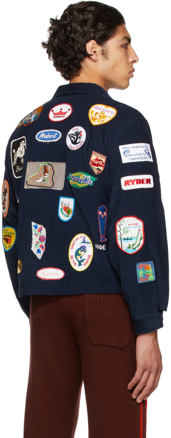 Bode Navy Multi Patch Jacket Bode