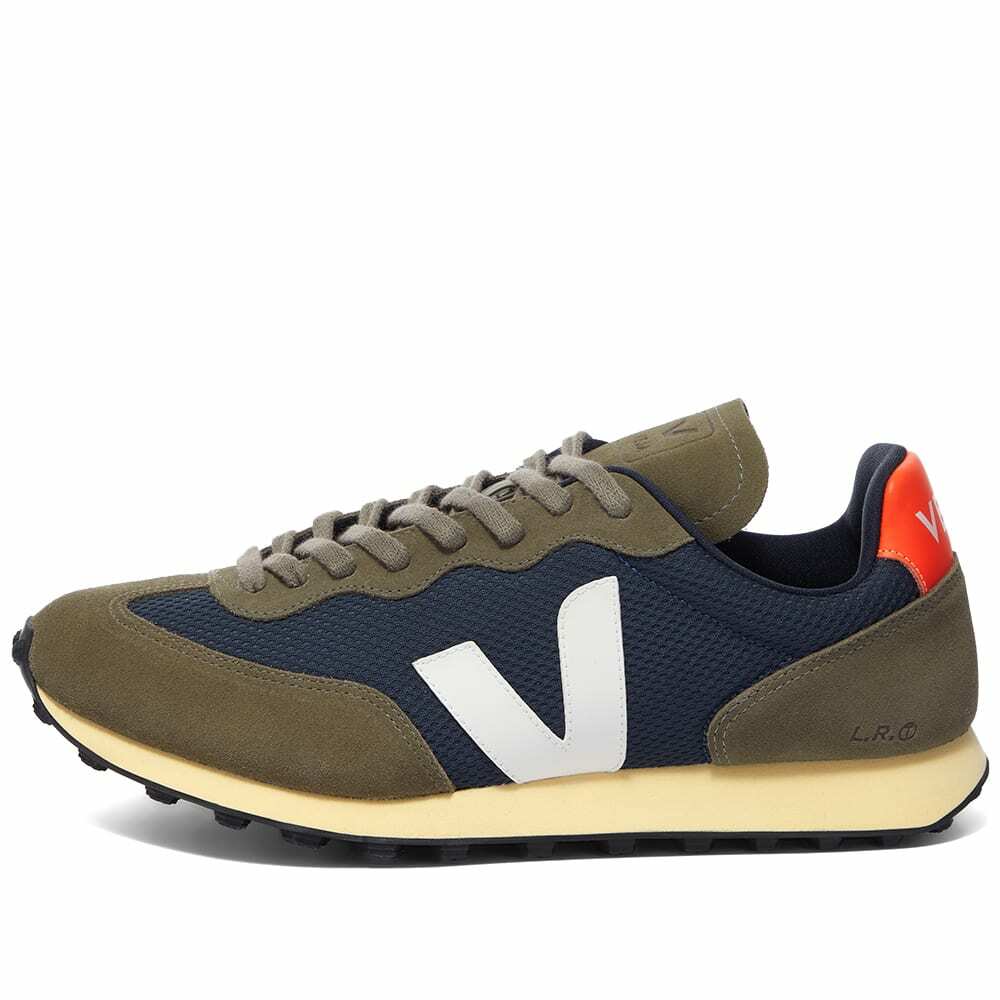 Veja Men's Rio Branco Vintage Runner Sneakers in Navy/White/Orange VEJA