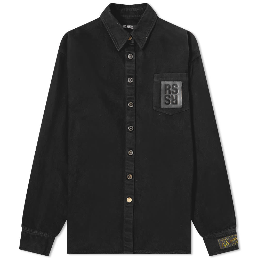 Raf Simons Logo Oversized Denim Shirt Raf Simons