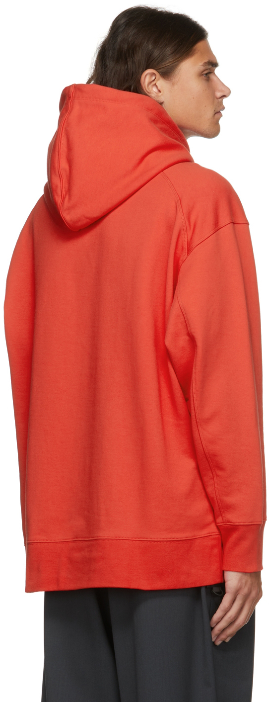 Y-3 Red Chest Logo Hoodie Y-3