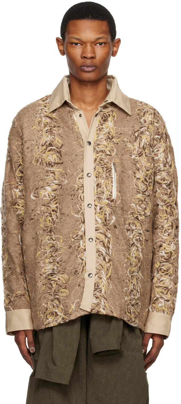 VITELLI Brown Cutout Shirt Vitelli