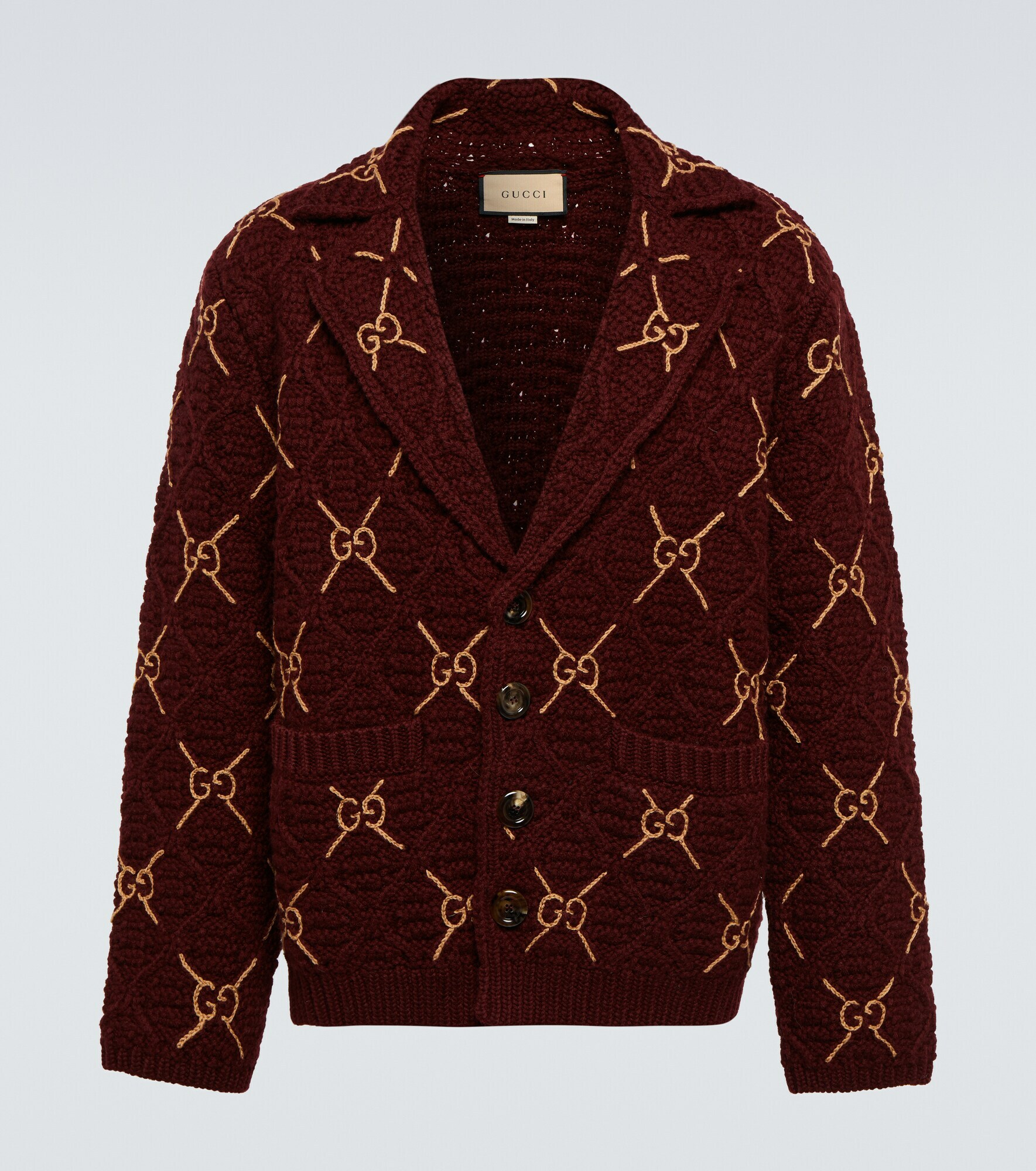 Gucci - GG jacquard wool cardigan Gucci