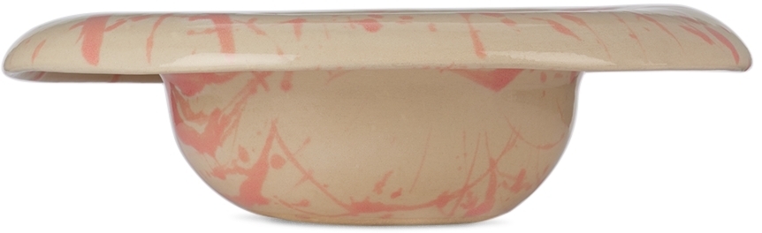 BOMBAC Off-White & Pink Splatter Big Bowl