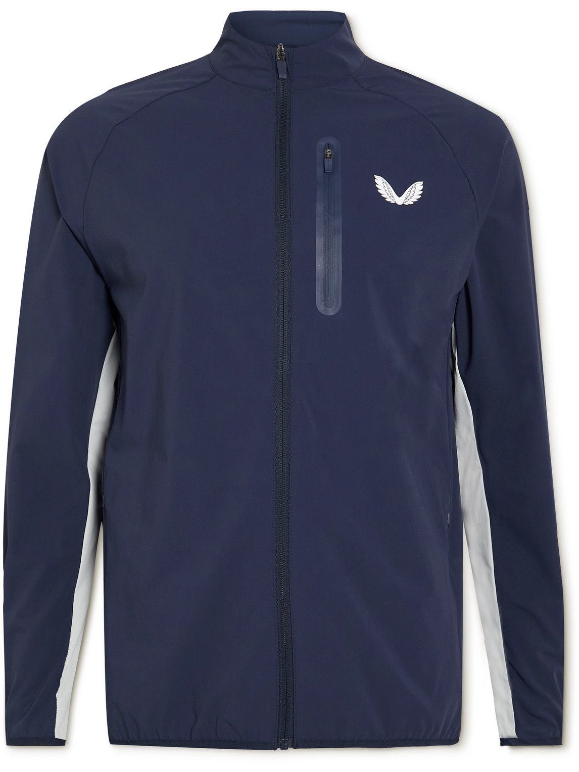 Castore - Active Logo-Print Two-Tone Stretch-Shell Jacket - Blue CASTORE