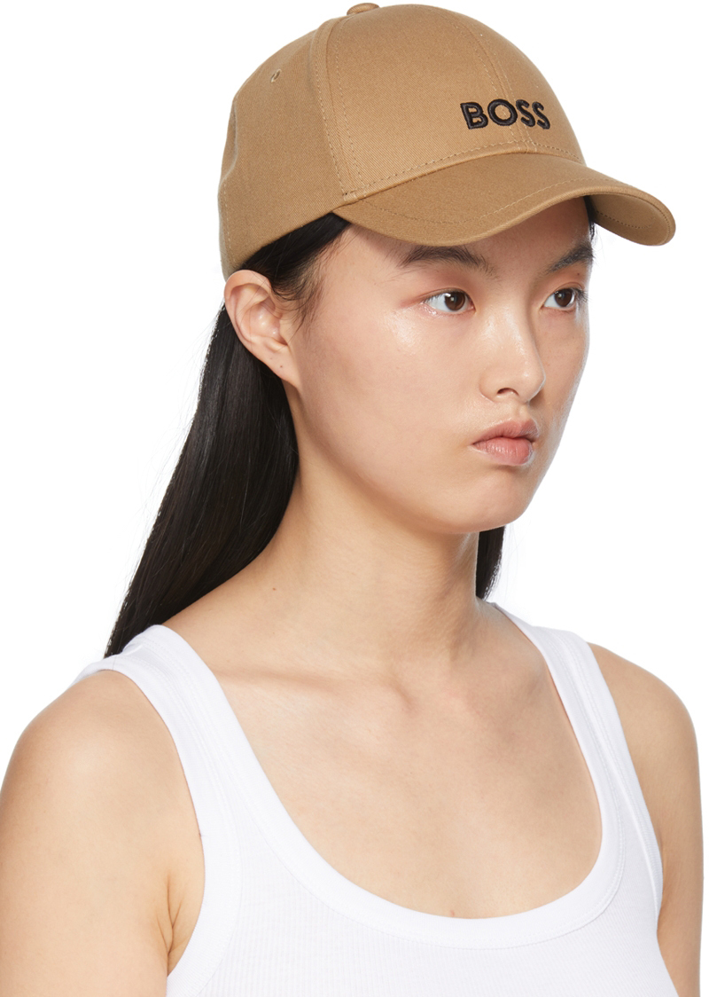 Boss Beige Cotton Cap BOSS