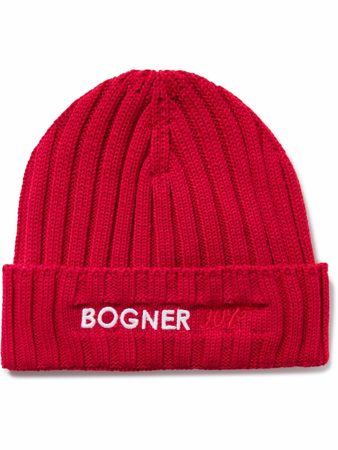 Bogner - 007 Bosco Logo-Embroidered Ribbed Virgin Wool-Blend Beanie Bogner