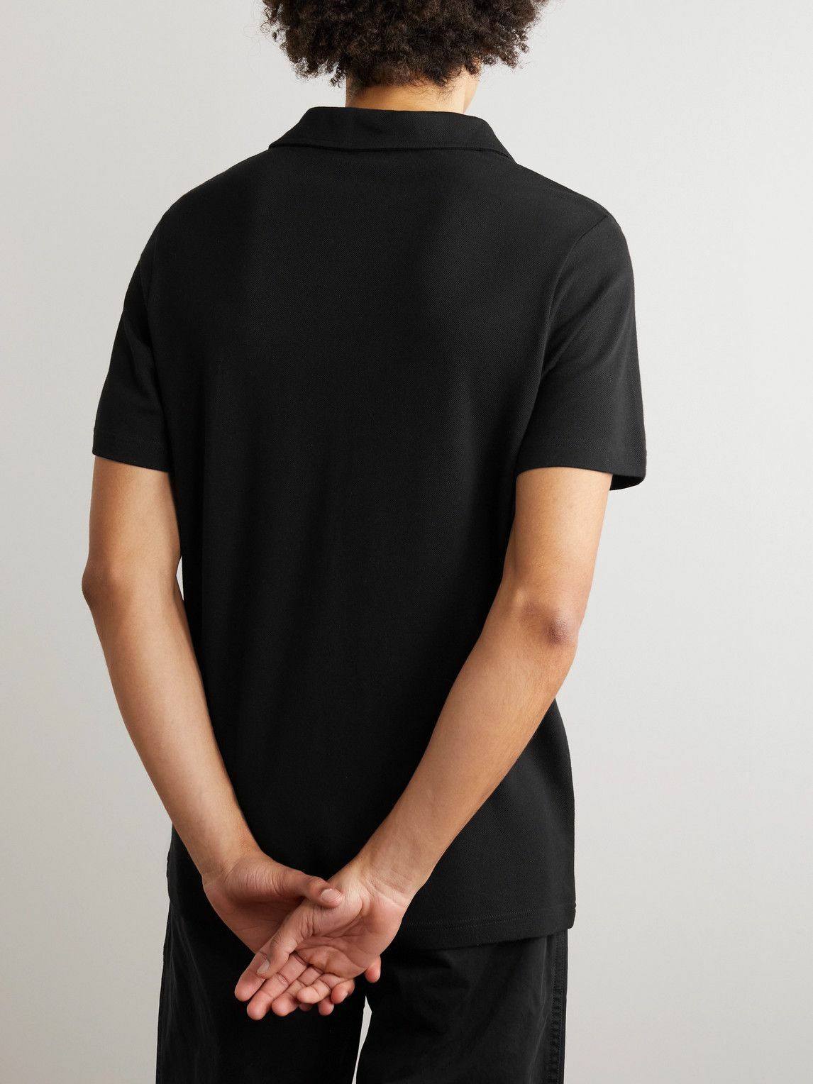 NN07 - Ross Cotton and Modal-Blend Polo Shirt - Black NN07