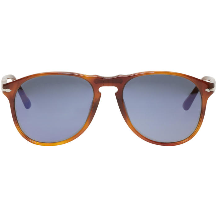 Persol Tortoiseshell Square Aviator Sunglasses Persol