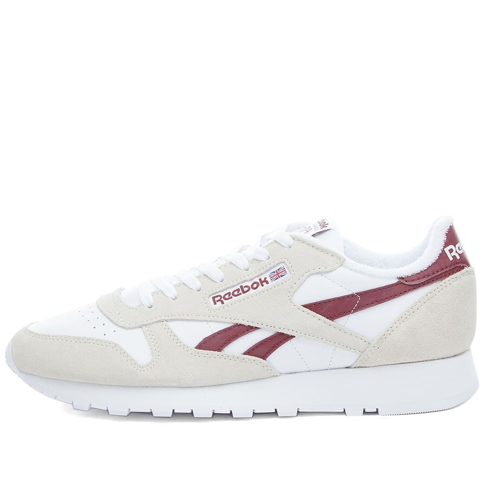 Reebok Men's Classic Leather Sneakers in Classic Burgundy/White Reebok